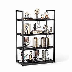 4-Tier Acrylic Shelving Unit/Storage Utility Rack/Metal Shelves/Organization Multipurpose Shelf/Fit to Warehouse Basement/Kitchen/Living Room,31.5" W x 11.8" D x 47.2" H