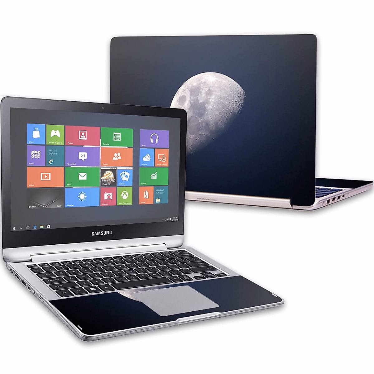 MightySkins Skin Compatible with Samsung Notebook 7 Spin 13.3" (2016) wrap Cover Sticker Skins Moon