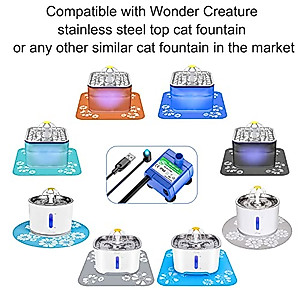 Wonder Creature Cat Water Fountain Pump, Replacement Pump for Round, Cubic and Crystal Cat Water Fountain, Pet Fountain Pump