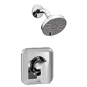 Moen Genta LX Chrome Posi-Temp Pressure Balancing Eco-Performance Modern Shower Trim, Shower Head and Lever Handle, Valve Required, T2472EP