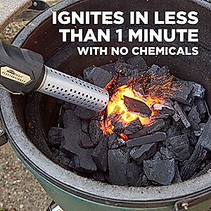 HomeRight Electro-Torch C900085 Fire Starter, Charcoal Starter and Lighter, BBQ Smoker, Grill Starter, Chemical Free Heated Air with Built-In Blower