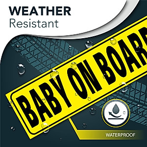 2 PC Baby on Board Car Magnet - 10 x 3 Babies on Board Keep Distance - Be Careful Baby on Board Magnet for Car - Children on Board Magnet for Bumpers