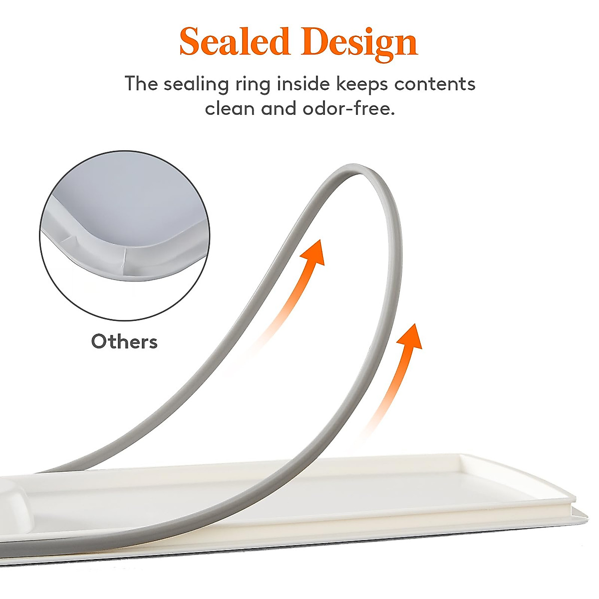 Lifewit Large Rice Dispenser Container 25.4 Lbs, Airtight Cereal Storage Containers with Measuring Cup, Sealed Moisture Proof Rice Bucket, Dry Food Grain Flour Soybean for Kitchen Household, BPA-Free