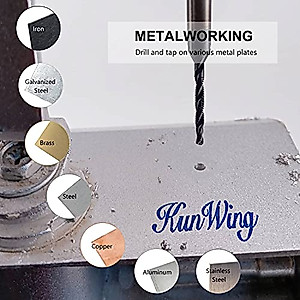 Hymnorq Metric M3 x 0.5 Black TiAIN Finish HSS Co M35 Drill and Tap Combination Bit with 1/4” Hex Shank and Self Centering Split Point for Aluminum Iron and Stainless Steel