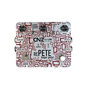CNZ Audio Re-Pete Stereo Looper Guitar Effects Pedal, Unlimited Overdub, Dual Input & Output Loop, Forward, Reverse, Volume Control, True Bypass, & Much More