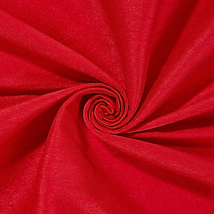 Silky Dupioni Shantung Fabric 100% Polyester for Apparel Home Decor by The Yard (Red)
