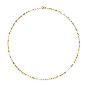 Amazon Essentials 14K Gold Plated Paperclip Chain Necklace 24" , Yellow Gold