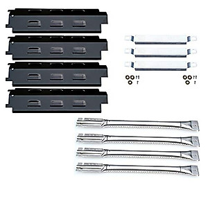 Direct Store Parts Kit DG160 Replacement for Charbroil 463440109 Gas Grill Repair Kit (SS Burner + SS Carry-Over Tubes + Porcelain Steel Heat Plate)