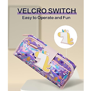 NPNGMYR Cute Pencil Case, Large Capacity Pen and Pencil Stationery Organizer Bag, Multi-Slot Pencil Pouch for Girls and Teens, Girls Pencil Case for School Office