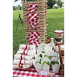 Ikea Dish Towel 101.009.09, Pack of 20, White, Red