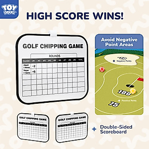 TOY Life Chipping Golf Practice Mats Golf Game Training Mat Indoor Outdoor Games for Adults Family Kids Outdoor Play Equipment Stick Chip Golf Set Backyard Game(Patented)