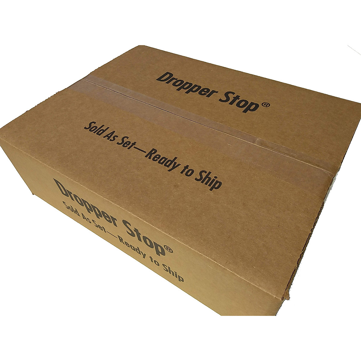 Dropper Stop™ 2oz Amber Glass Dropper Bottles (60mL) with Tapered Glass Droppers - Pack of 80