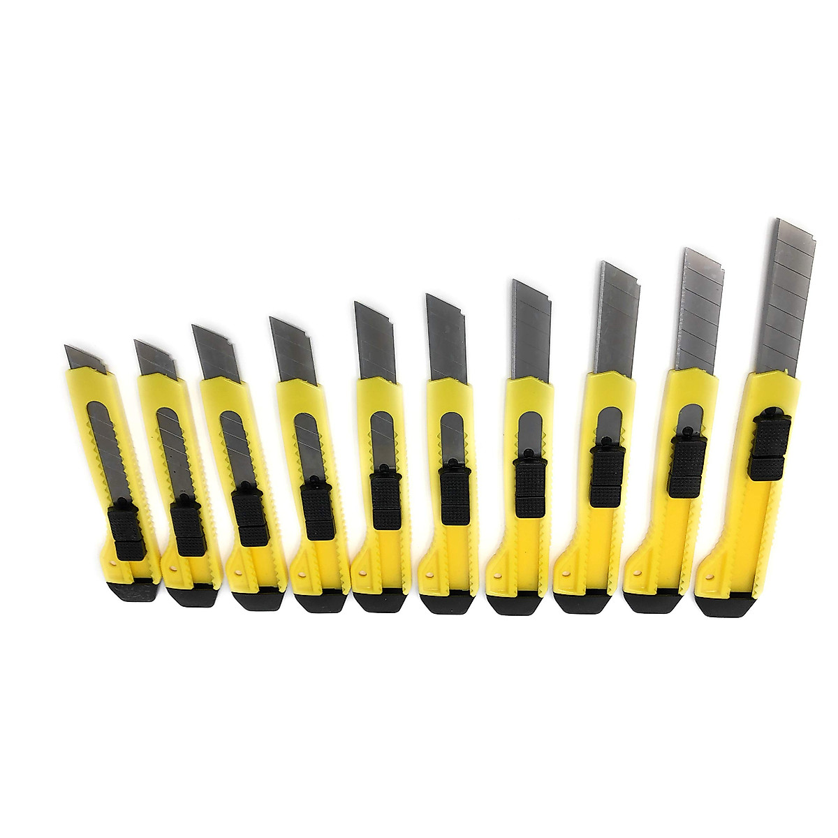 Lot of 10 Best Recommended Box Cutters Utility Knife Set - Heavy Duty 6" Utility Knife Blades - Must Have Every Day Tools - Super Deal