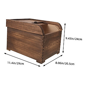 PHENOFICE Solid Wood Rice Storage Box Large Container Food Containers Cereal Containers for Food Storage Food Storage Containers for Pantry Bucket with Lid Wooden Seal Storage Rack