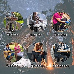 ARTIOMO Collapsible Stools for Adults - Foldable Stools for Adults, Collapsible Stool, Foldable Stool for Camping, Shopping, Hiking, Fishing, Black