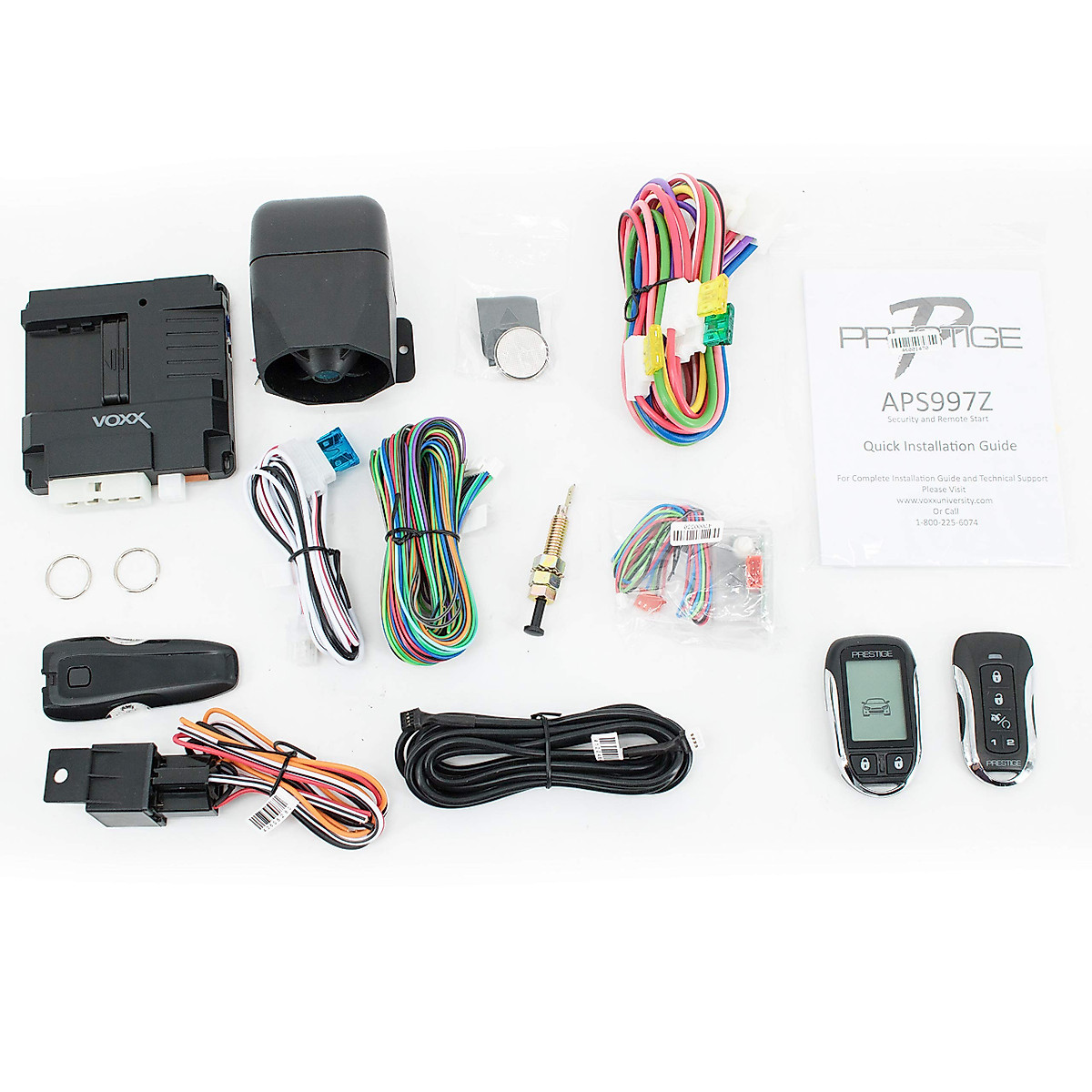 Prestige APS997Z Two-Way LCD Command Confirming Remote Start/Keyless Entry and Security System with up to 1 Mile Operating Range + Free Gravity Phone Holder