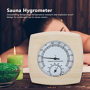 Sauna Thermometer, 2-in-1 Wood Digital Sauna Room Thermometer Hygrometer Sauna Temperature Thermometer Sauna Room Thermometer and Hygrometer Sauna Accessories