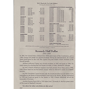 H.E. Harris & Co. US John F. Kennedy Half Dollar Coin Folder 1985 – 1999 #2697