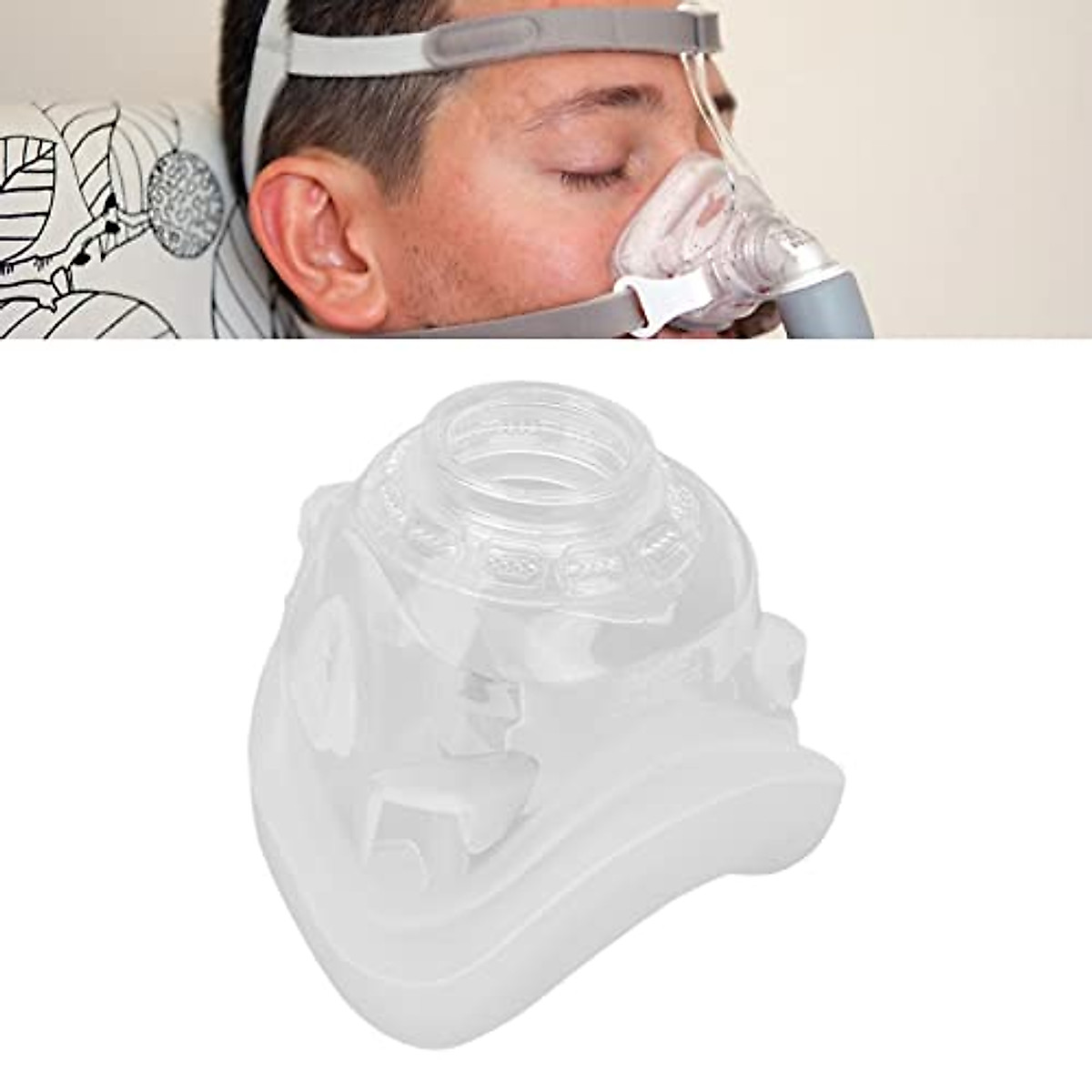 Resmed Mirage Fx Nasal Mask Frame System with Cushion, Wear Gel Nasal Cushion Fit for ResMed Mirage FX Nasal Guard(Standard)
