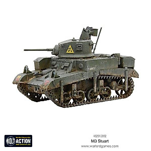 Bolt Action M3 Stuart Allied Light Tank 1:56 WWII Military Wargaming Plastic Model Kit