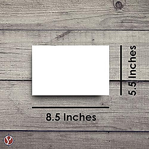 8.5 x 5.5" Blank White Memo Pads with Chipboard on the Back – Great for Writing Notes, To-Do Lists, Reminders and Shopping Lists | Gummed Top, Easy Sheet Removal | 50 Sheets per Pad, 10 Pads per Pack