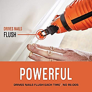 Paslode, Cordless Finish Nailer, 902400, 16 Gauge Angled, Battery and Fuel Cell Powered, No Compressor Needed