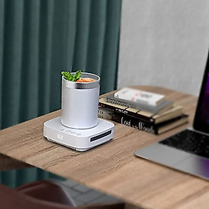 GOWENIC Coffee Mug Warmer and Cooler, 2 in 1 Beverage Warmer and Drink Cooler with Mug, Desktop Electric Beverage Warmer, Coffee Cup Warmer for Coffee Milk Tea(US)