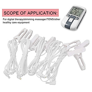5pcs / Bag 2.35mm Electrode Wire, Ear Clip Electrode Wires Cable for TENS Unit Physiotherapy Machine