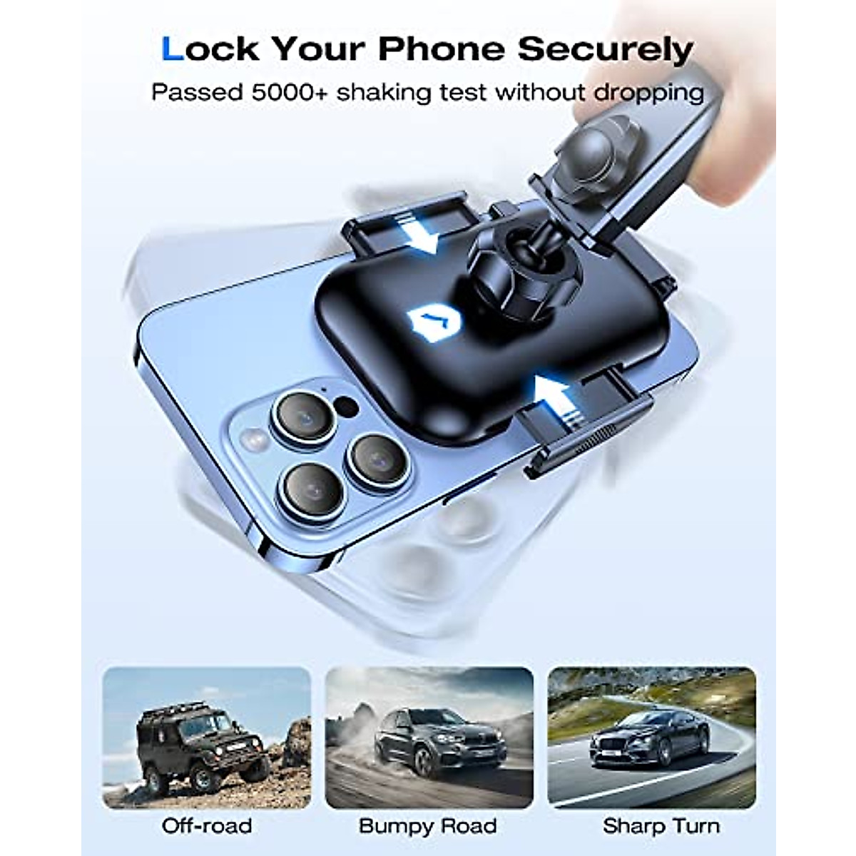 VICSEED Phone Mount for Car with [Anti-melting Anti-UV Film] Strong Power Suction Cup Dashboard & Windshield Car Phone Holder Mount Durable Hands-Free Universal Cell Phone holder for All Mobile Phones