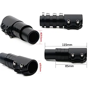 28.6mm Bike Stem Riser, Bike Fork Stem Extender, Aluminium Alloy Bicycle Handlebar Raiser Head Up Adapter for Mountain Bike, Road Bike, MTB, BMX