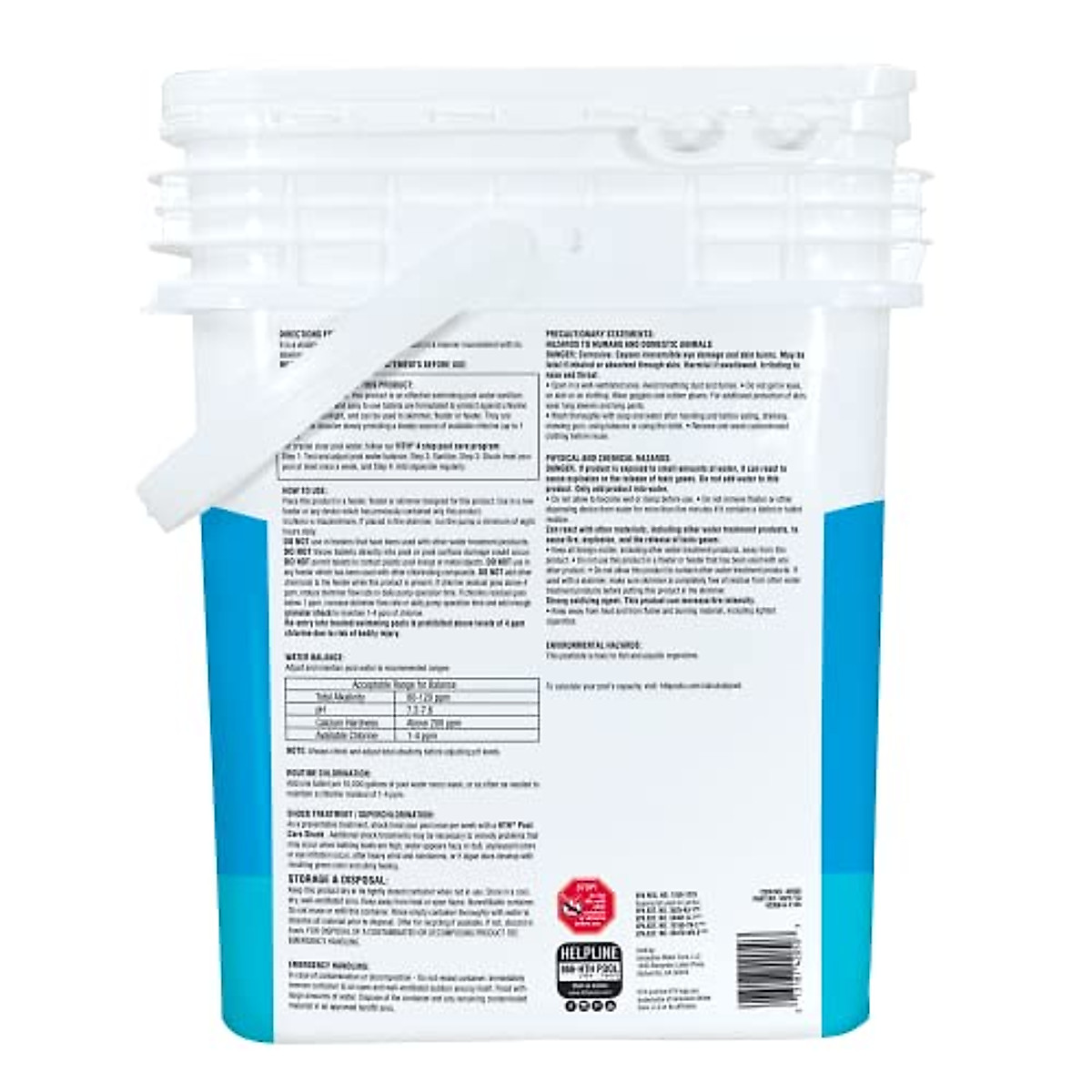 HTH Pool Care 3" Chlorine Tabs, Swimming Pool Chlorinating Sanitizer, Kills Algae and Bacteria, 35 lbs.