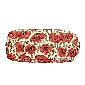 Signare Tapestry Shoulder Bag Tote Bag for Women with Poppy Flower Design (SHOU-POP)