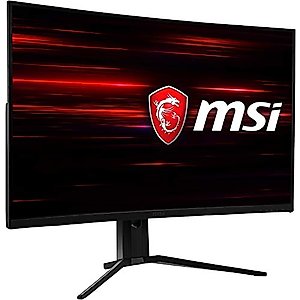MSI 32" Full HD RGB LED Non-Glare Super Narrow Bezel 1ms 2560 x 1440 144Hz Refresh Rate Free Sync Height Adjustable Curved Gaming Monitor (Optix MAG321CQR),Black