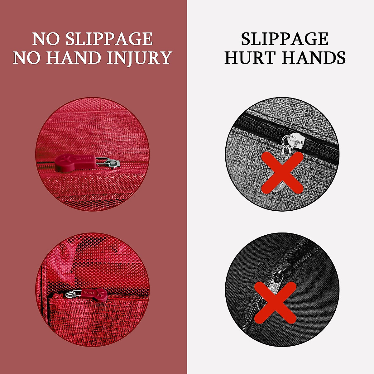 YUNZSXJY Hanging Toiletry Bag Large Capacity Hanging Toiletry Bag for Women and Men Waterproof Travel Cosmetic Bag with Sturdy Hook (Red)