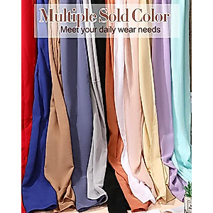 Wesiti 12 Pcs Women Chiffon Silk Scarf Shawl Wrap Soft Lightweight Solid Color Chiffon Hijab Scarf Long Fashion Scarves(Stylish Colors)