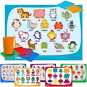 Non Slip Reusable Kids Placemats for Dining Table (12-Pack) – Toddler Placemat – Placemats for Kids