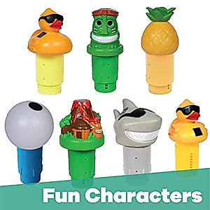 GAME 12034-BB Solar Light Up Tiki Chlorinator, Green