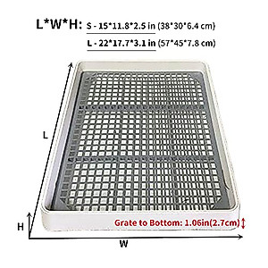 22x18 Super Large Rabbit Litter Box with Grate, Rabbit Litter Pan for Cage, Extra Large Bunny Restroom Litter Tray Rabbit Toilet