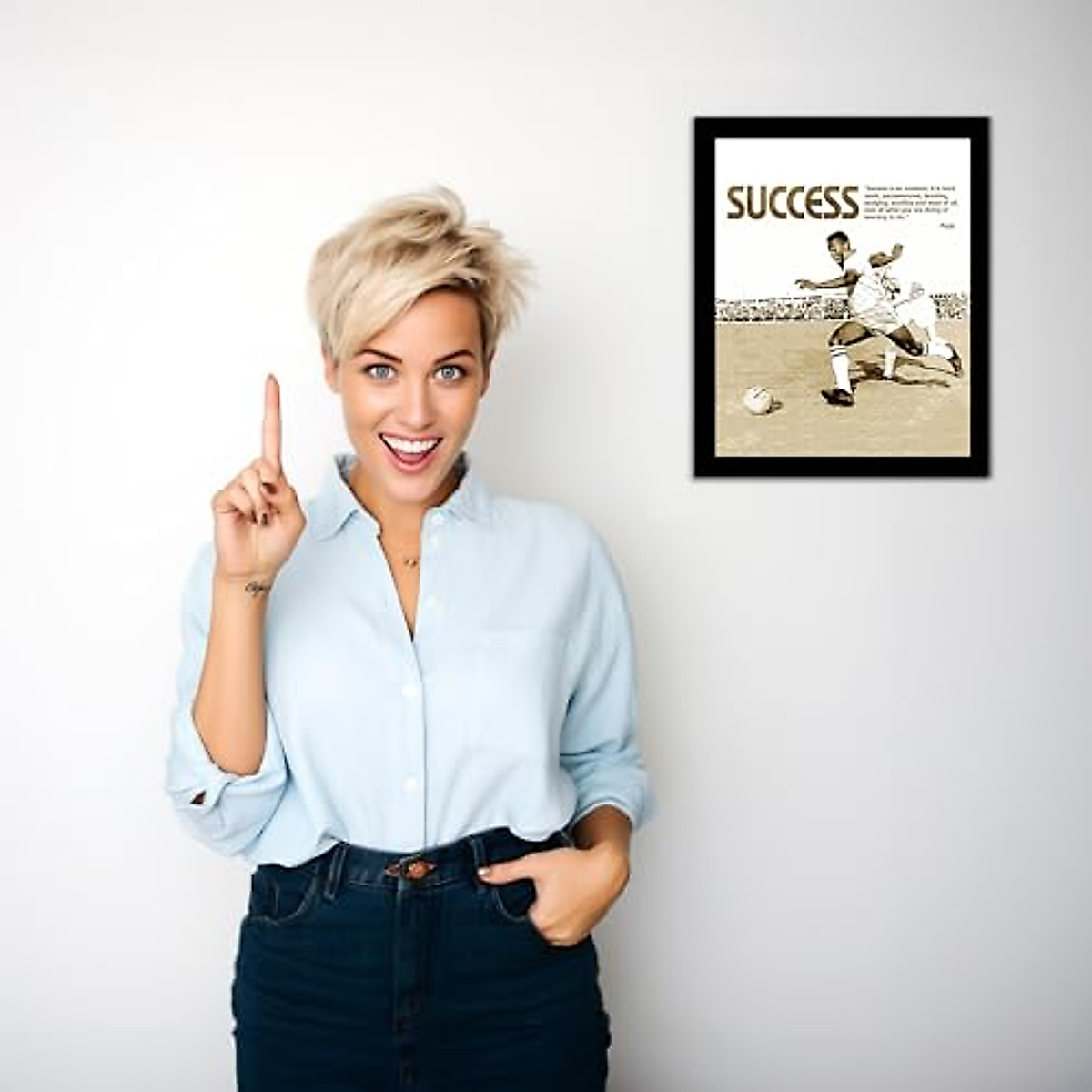 Success Is No Accident - Motivational Wall Decor, Motivational Wall Art Print With Pele Quotes Is Ideal for Home Wall Decor, School & Gym & Décor. A gift to Inspire & Encourage. Unframed-8 x 10"