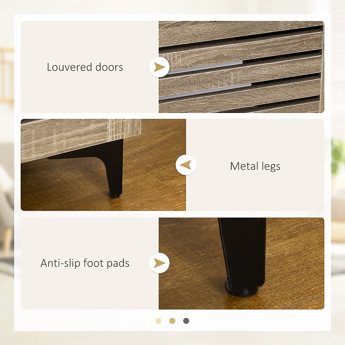 HOMCOM TV Stand for 65 Inch TV, Entertainment Center with Drawer, Doors, and Storage Shelves, TV Cabinet for Living Room, Bedroom, Gray