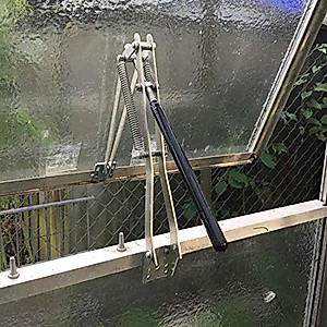 BIBISTORE Automatic Greenhouse Vent Opener Solar Powered Auto Hothouse Window Opener Wooden Cold Frame Roof Vent Opening Kit Greenhouse Accessories-(Lifts 15.4 Lbs,Double Spring)
