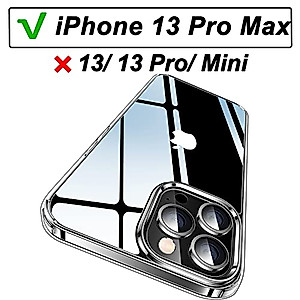 CASEKOO for iPhone 13 Pro Max Phone Case Clear, Not Yellowing iPhone 13 Pro Max Case Shockproof Protective Bumper 6.7 inch, Crystal Clear