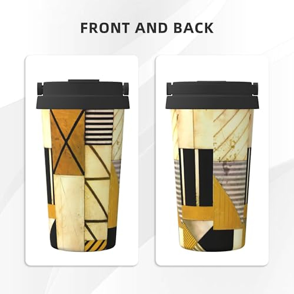 WANGXUEE Rustic Wooden Print 500ml Stainless Steel Travel Tumbler Double Wall Vacuum Insulated Coffee Mug