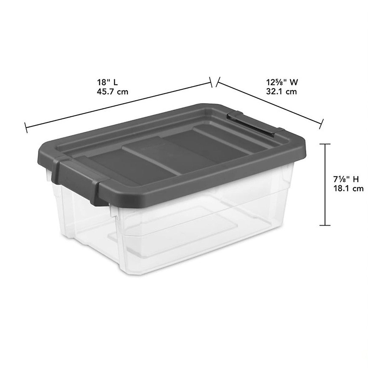 Sterilite Box Stacker Modular Clear 16QT 14723V06