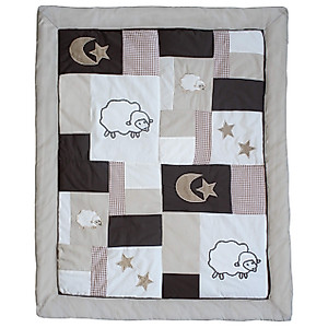 BabyFad Sheep Lamb 9 Piece Baby Crib Bedding Set 100% Cotton