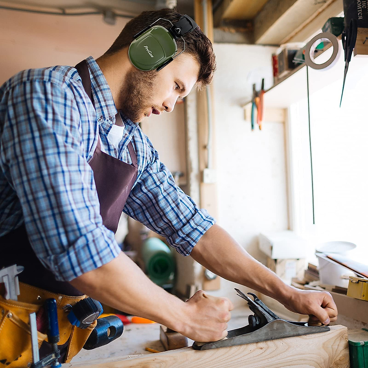 ProCase Noise Reduction Safety Ear Muffs Bundle with Hearing Protection Earmuffs Ear Defenders