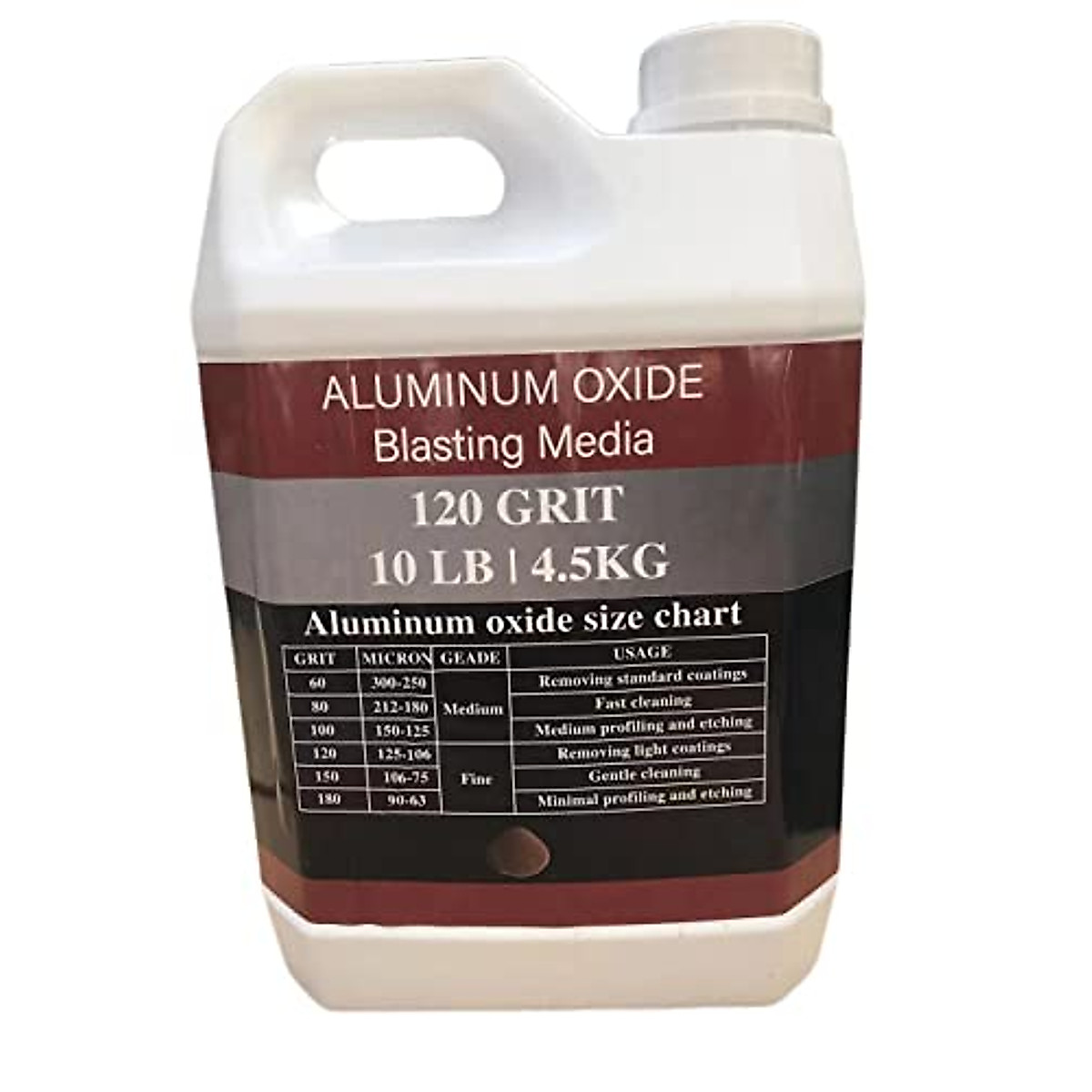 Aluminum Oxide - 10 LBS - Medium to Fine Sand Blasting Abrasive Media for Blasting Cabinet or Blasting Guns. #120 GRIT