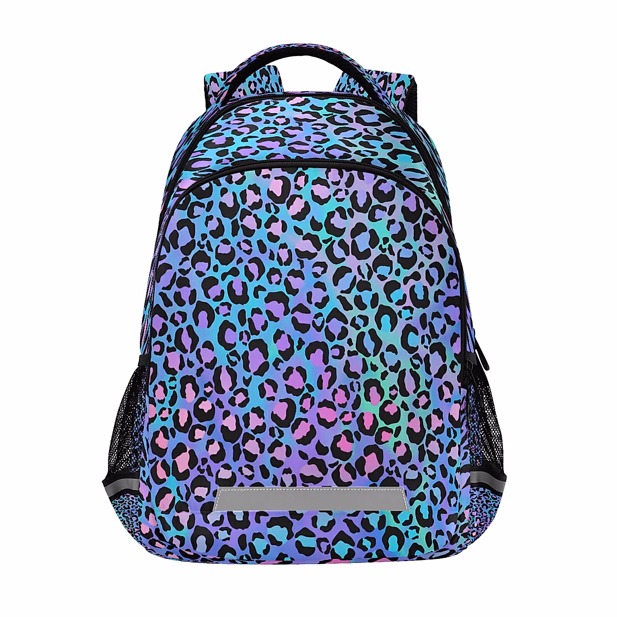 xigua Students Backpack Boy Girl School Bookbag,Fashion Color Leopard Print Waterproof 15In Laptop Backpack for Children Outdoor Camping Travel Daypack Casual Bags