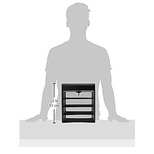 Safco Products Onyx Mesh 4-Tray Underdesk Space Saving Desktop Hanging Organizer, Durable Steel Mesh Construction, 20lb Capacity, Black Powder Coat Finish, 10.25"w x 12.375"d x 12"h