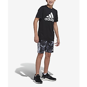 adidas Boys' AEROREADY Action Camo Shorts, Black, Small (8)